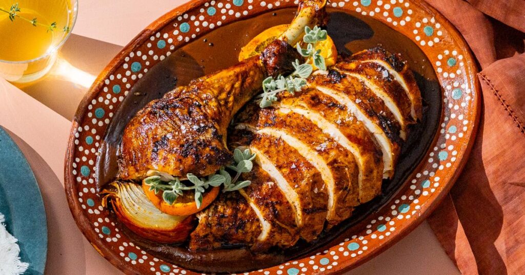 Recipe for Roasted Turkey with a Mole-Inspired Spice Rub