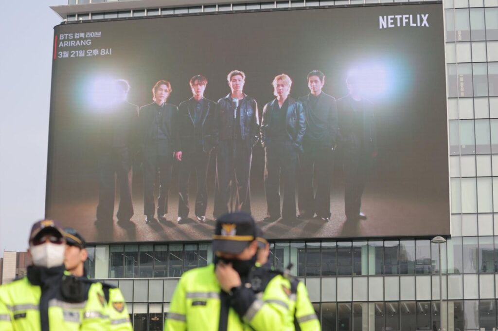 Police promise strict action against terror threats at BTS concert.